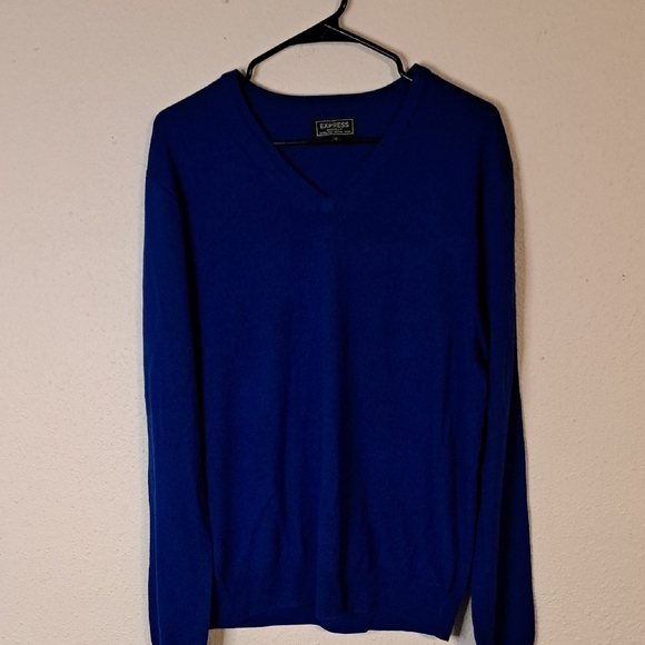 Express | Sweaters | Express Mens Blue Modern Fit Extra Fine Merino ...